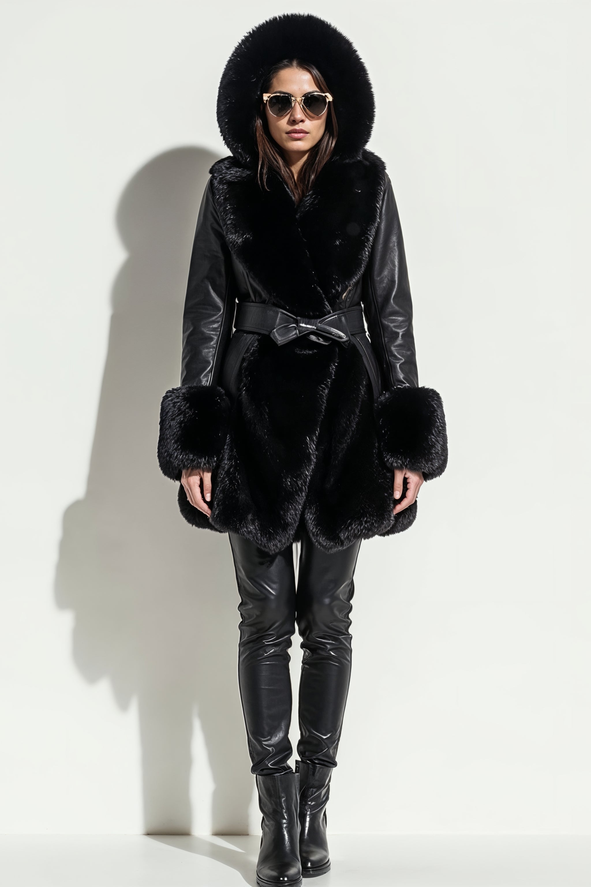 Violet Leather Coat – BALCINI